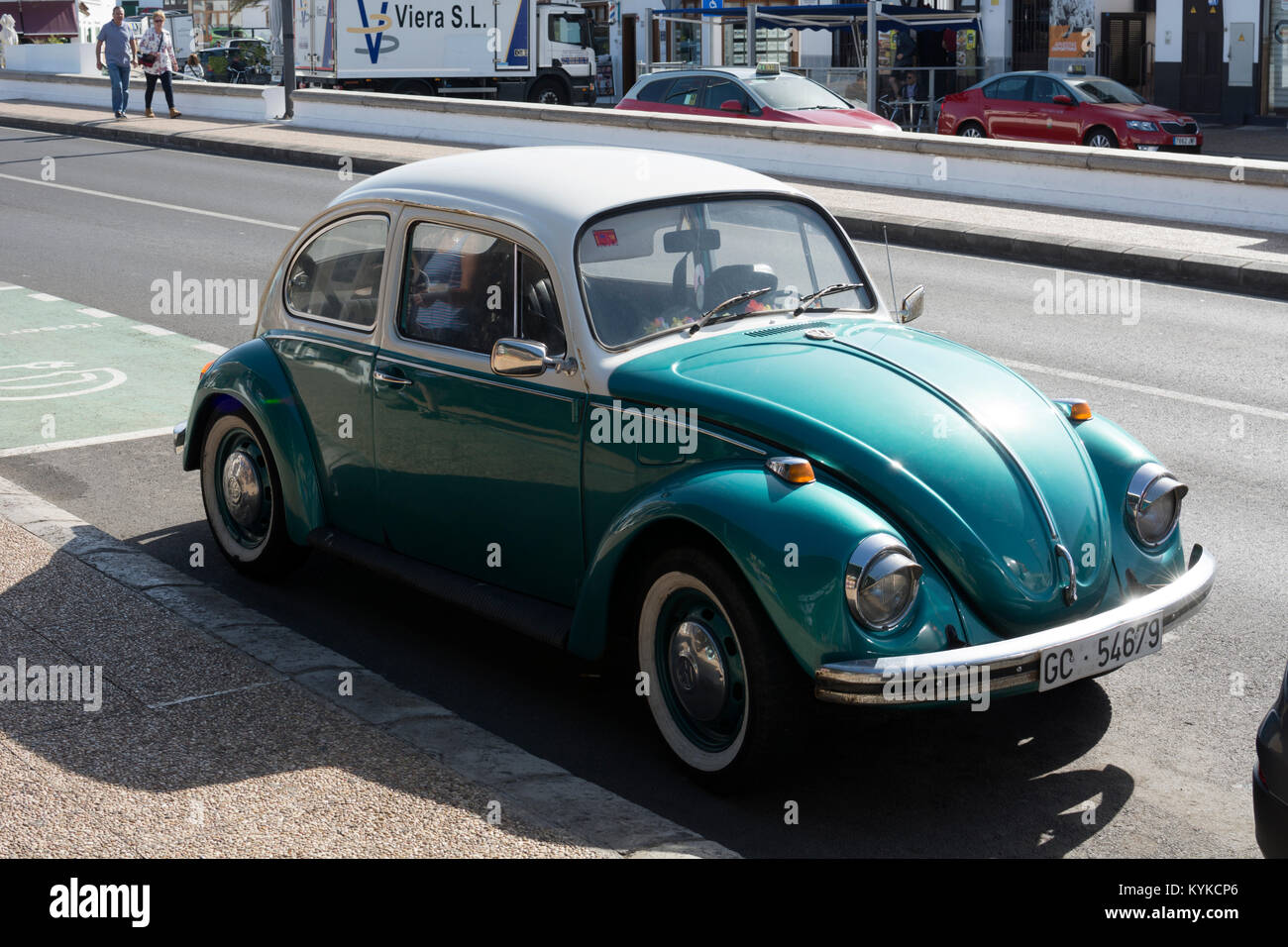 A VW Beetle car, Lanzarote, Canary Islands, Spain Stock Photo - Alamy