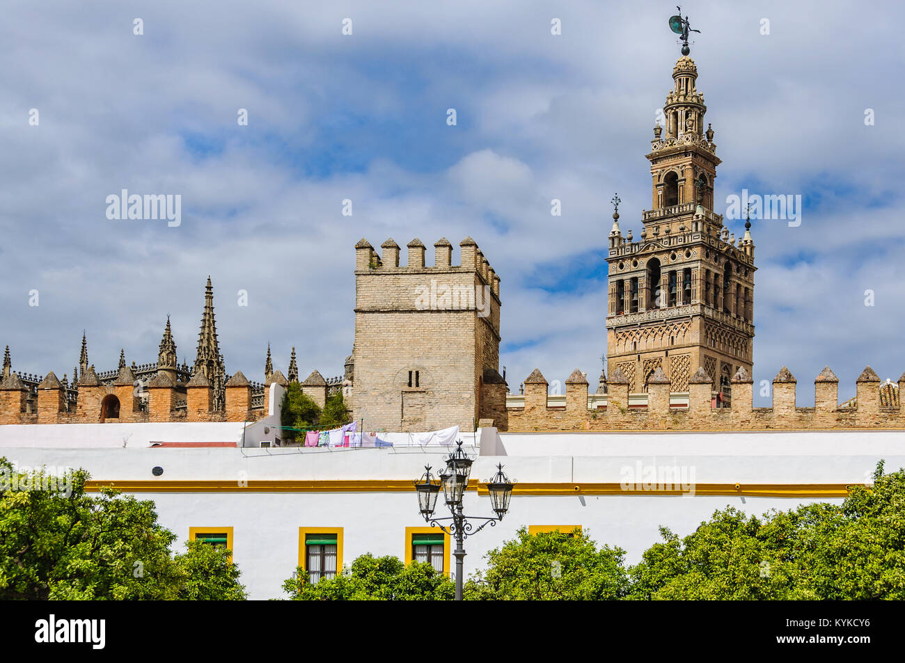 Giralda Tower in the Andalusian capital, Sevilla in Spain Stock Photo ...