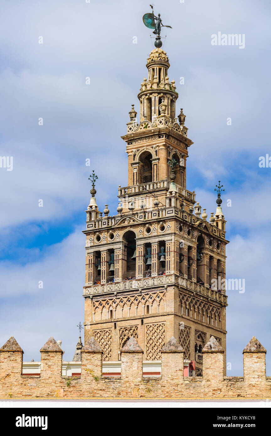 Giralda Tower in the Andalusian capital, Sevilla in Spain Stock Photo ...