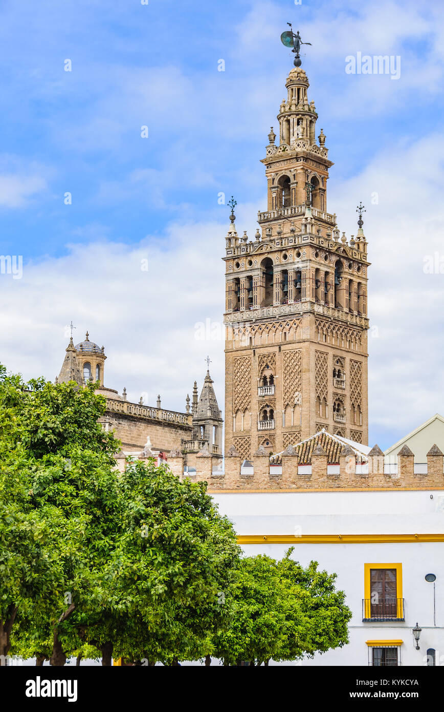 Giralda Tower in the Andalusian capital, Sevilla in Spain Stock Photo ...