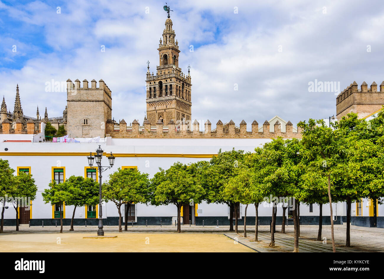 Giralda Tower in the Andalusian capital, Sevilla in Spain Stock Photo ...