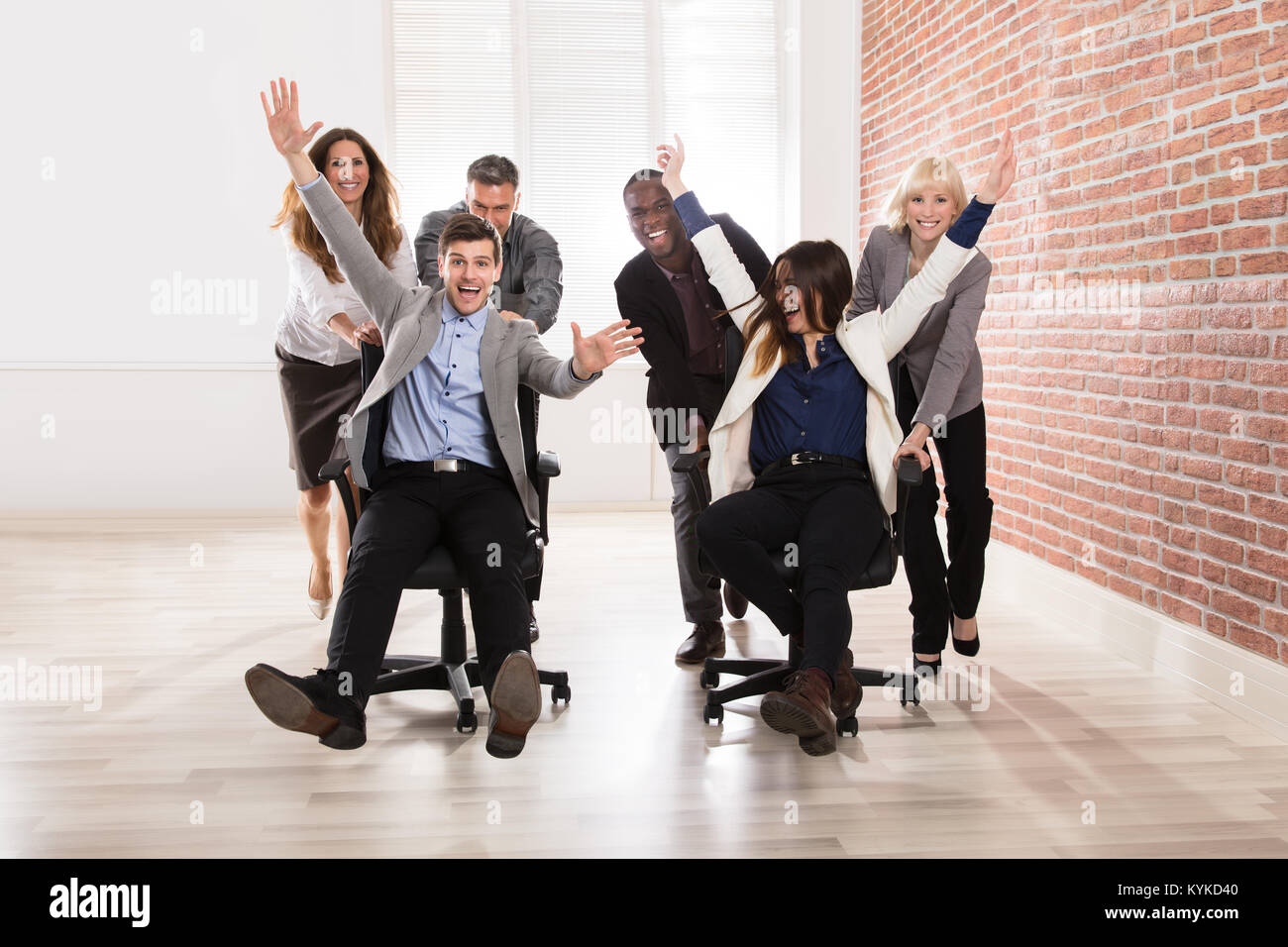 Employee making fun boss hi-res stock photography and images - Alamy