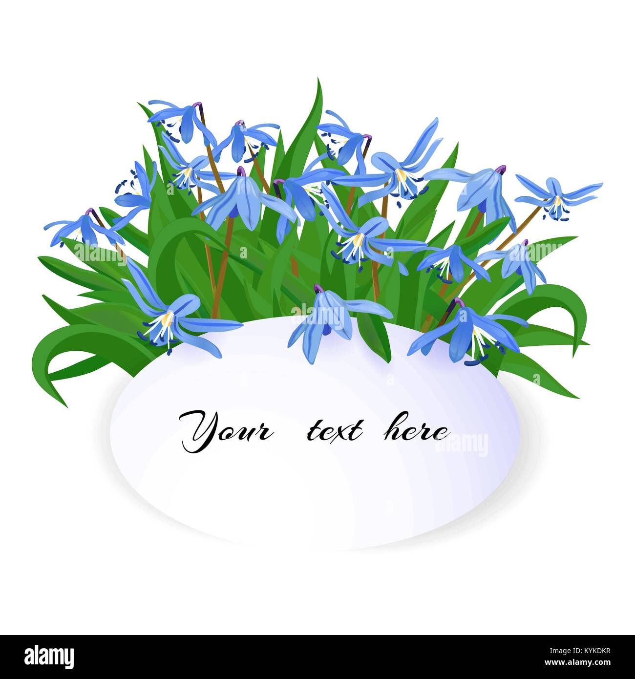 Blue spring flowers background Stock Vector Images - Alamy