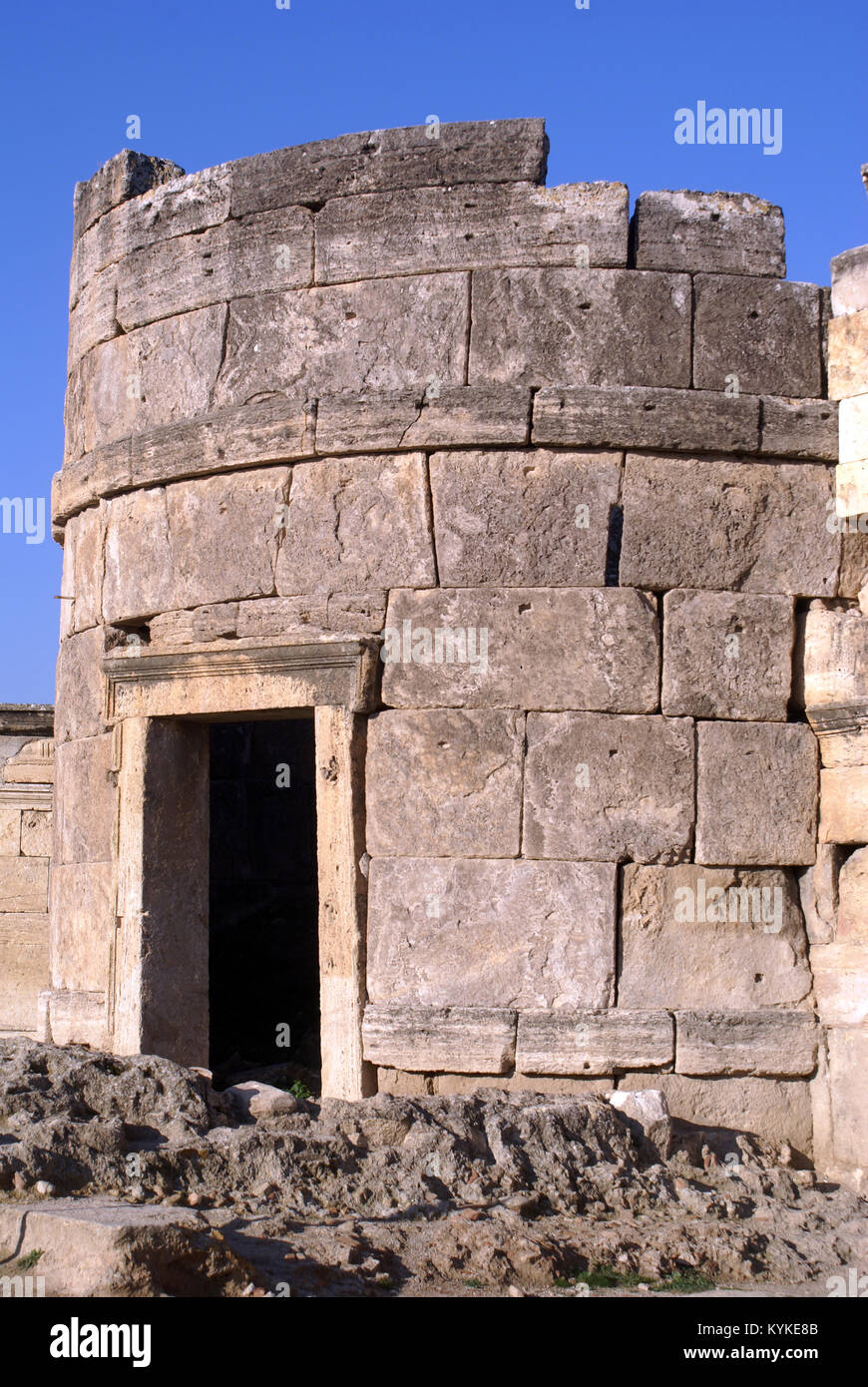 Big tower in Hierapolis near Pamukkale, Turkey Stock Photo - Alamy