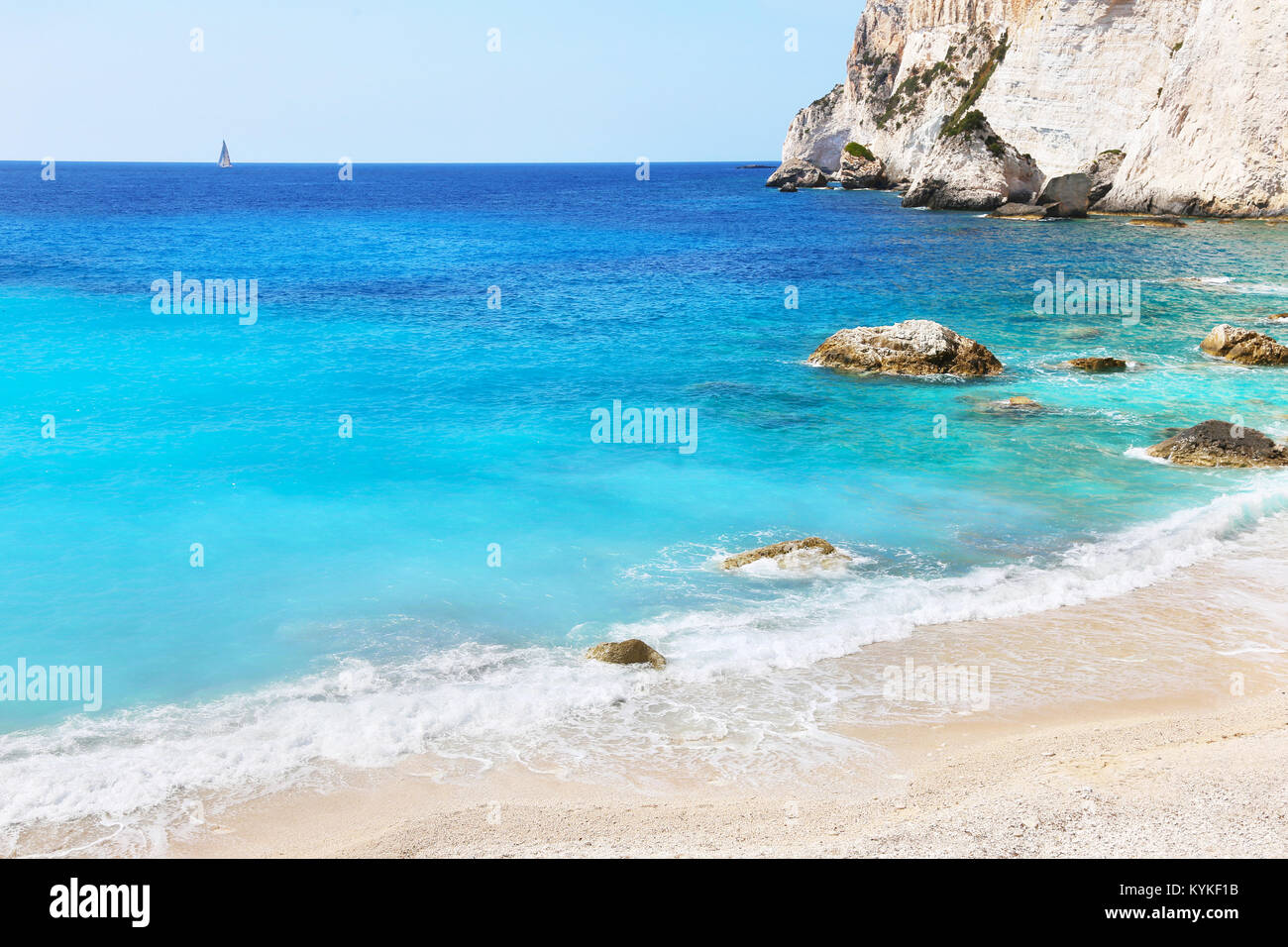 Erimitis beach Paxos island Greece Stock Photo - Alamy