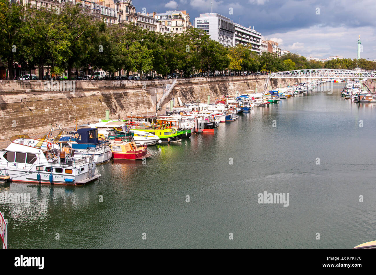 Power boats and yachts in Paris France. Located at the Port de l ...