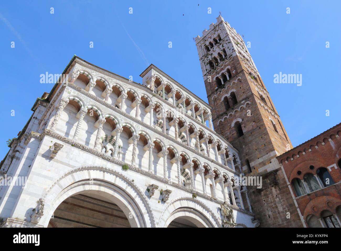 Lucca, Italy - medieval town of Tuscany. Cathedral of Saint Martin ...