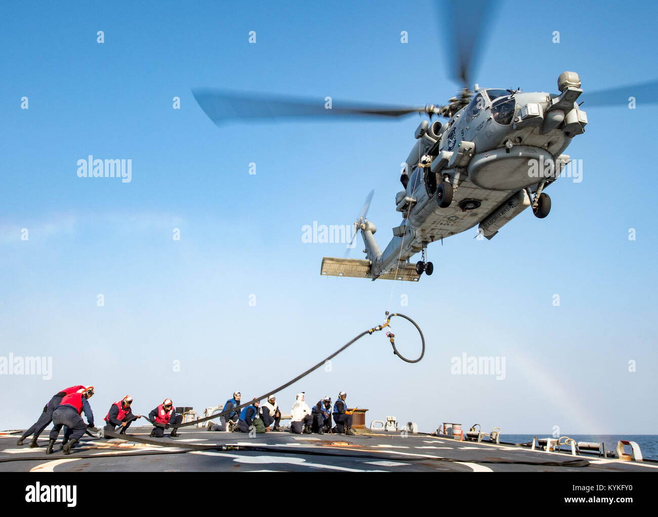 WATERS OFF THE COAST OF JAPAN (Nov. 14, 2017) Sailors assigned to the ...