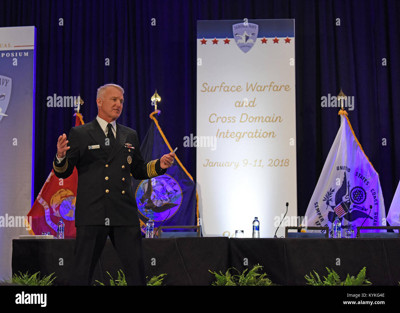 CRYSTAL CITY, Va. (Jan. 9, 2018) Vice Adm. Thomas S. Rowden, commander ...