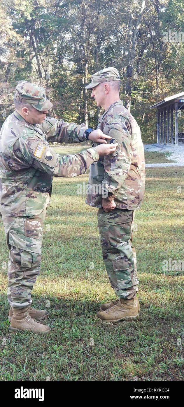 Field promotion ceremony Stock Photo - Alamy