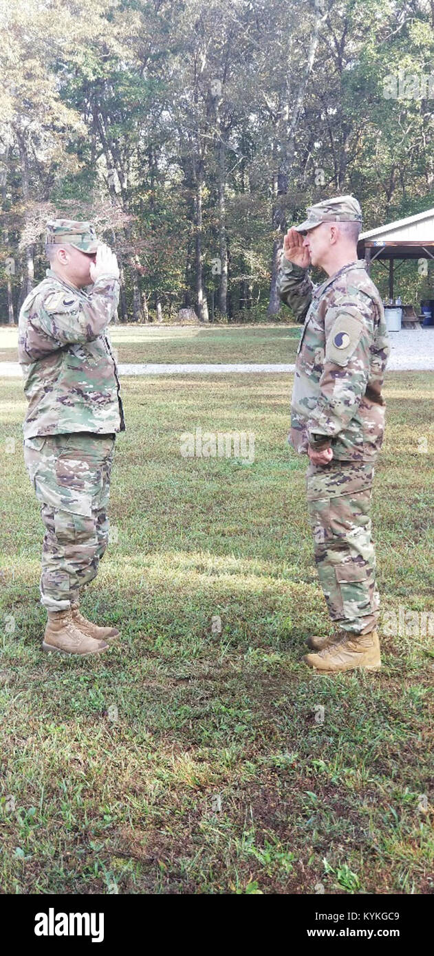 Field promotion ceremony Stock Photo - Alamy