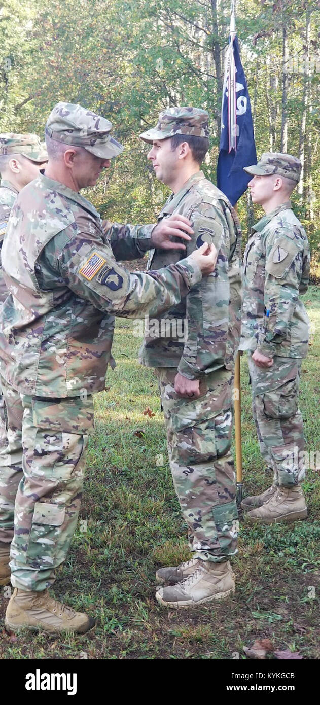 Field promotion ceremony Stock Photo - Alamy