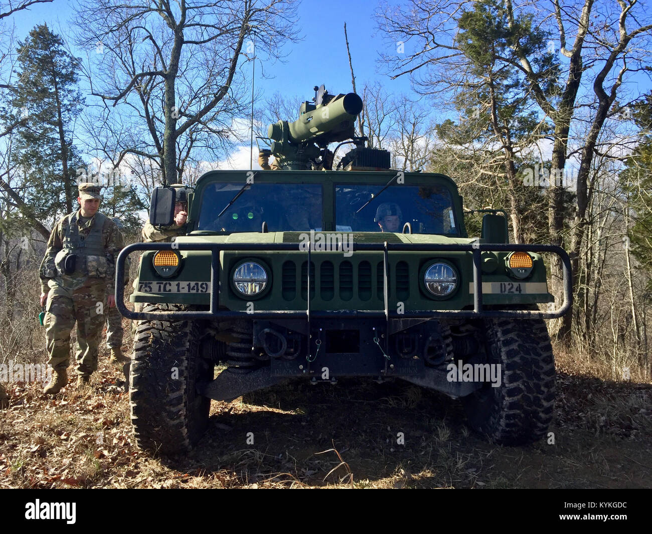 US Army National Guard training with armored vehicle Stock Photo - Alamy