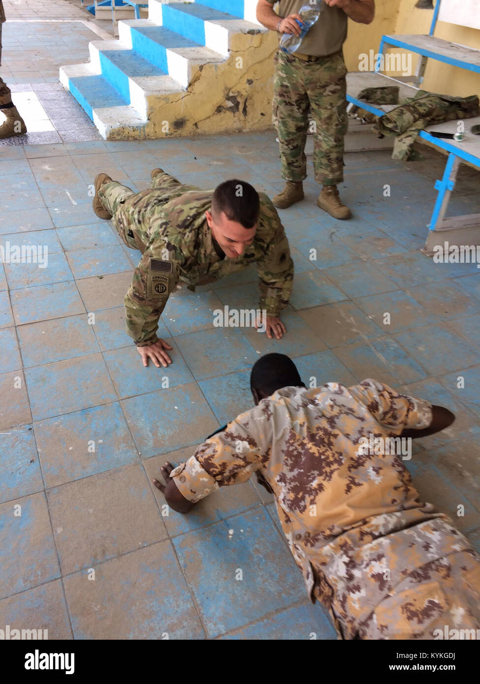 US military army National Guard training and assisting Stock Photo - Alamy