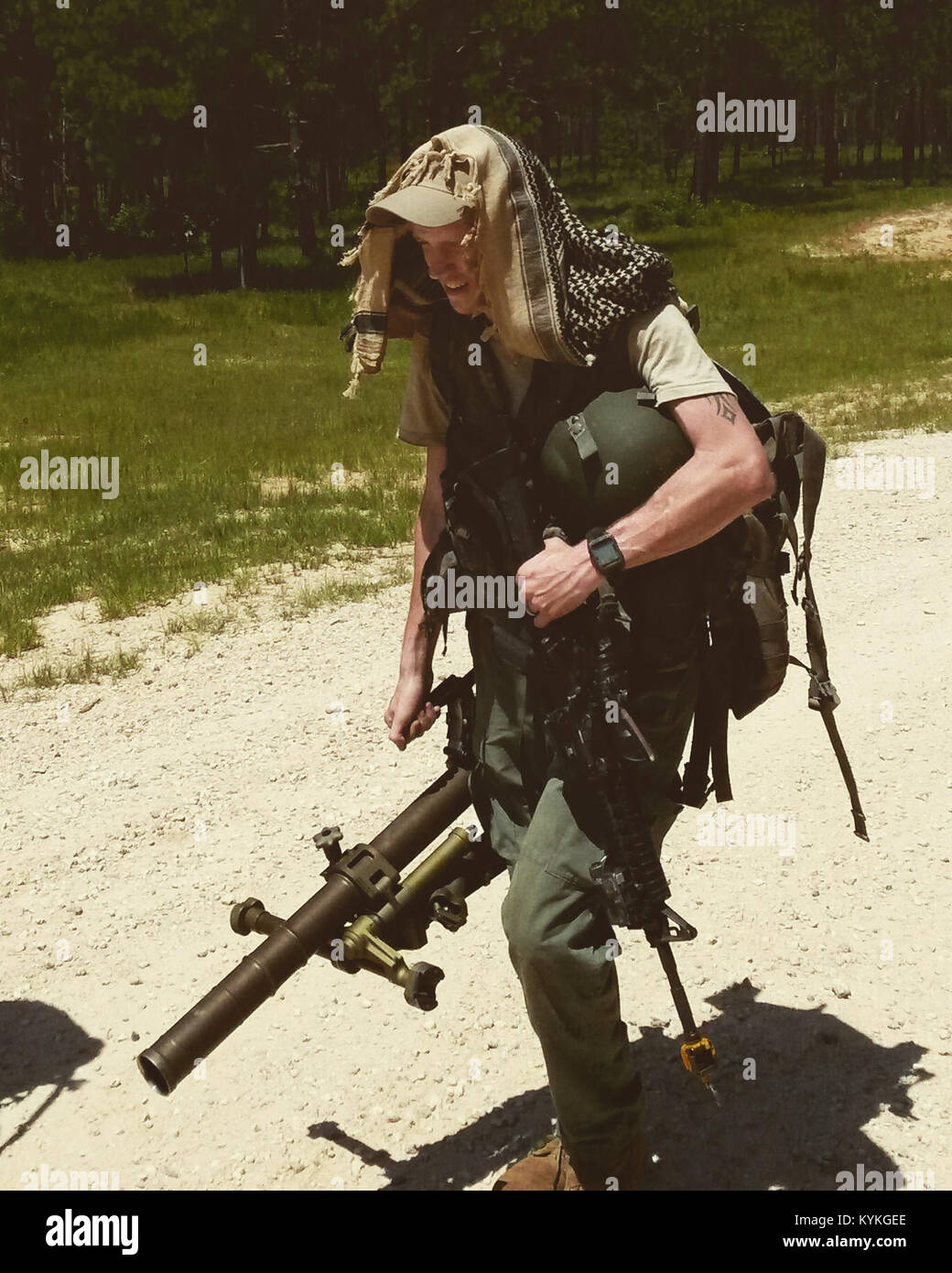 US Army National Guard with mortar Stock Photo - Alamy