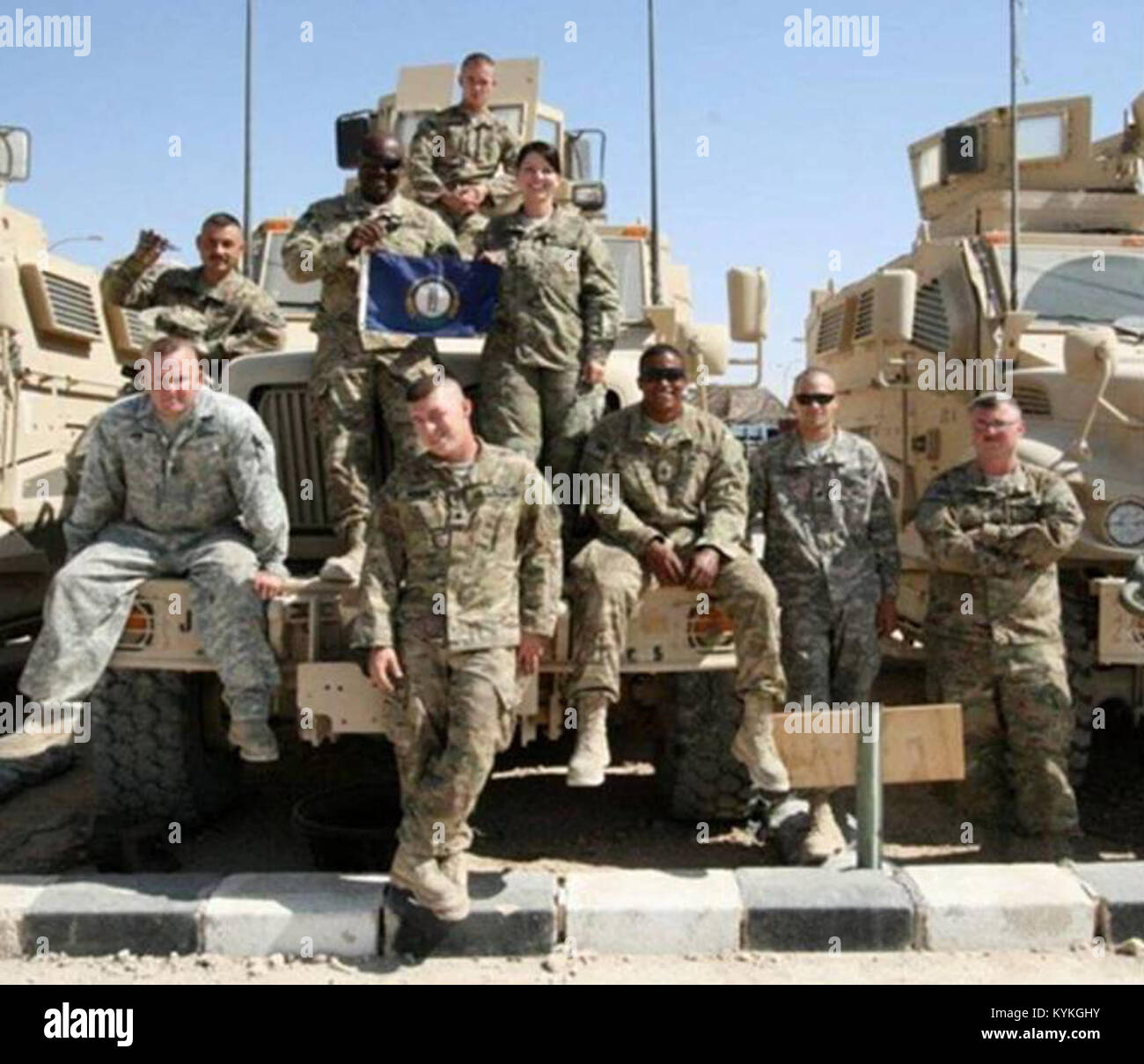 US Army National Guard training with armored vehicle Stock Photo - Alamy