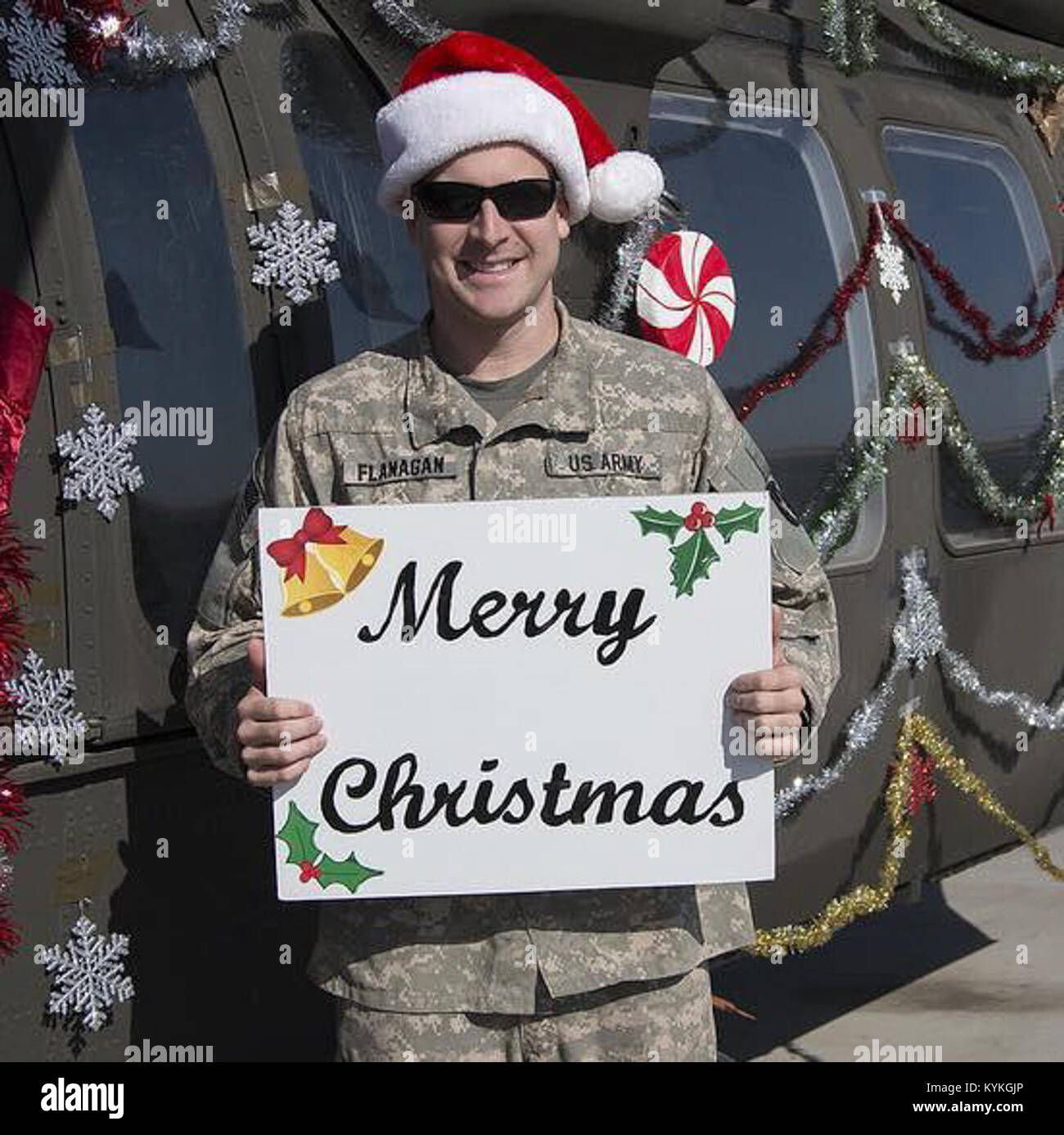 Merry Christmas from the US army Stock Photo - Alamy
