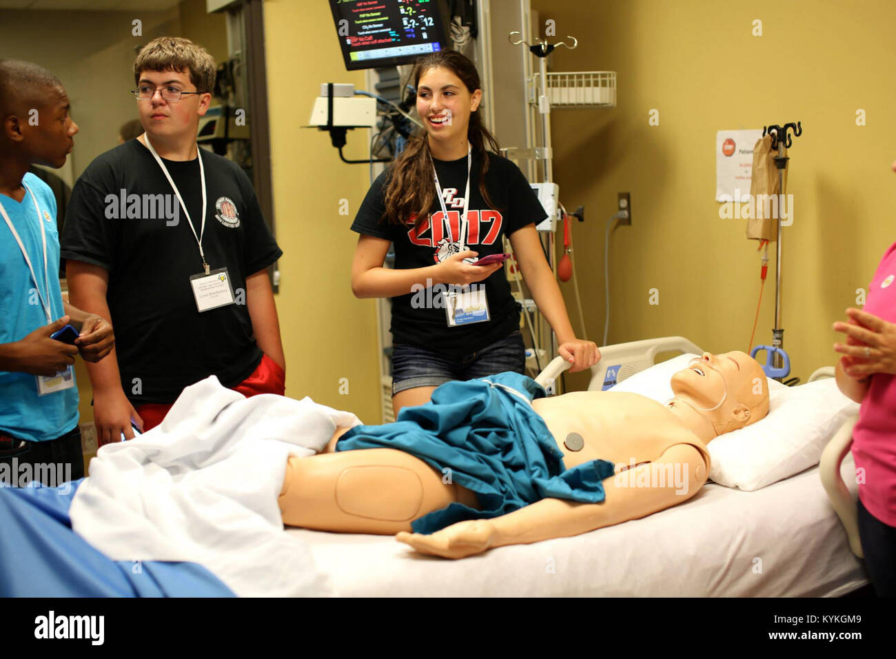 Students interact with a High-Fidelity Patient Simulator, a ...