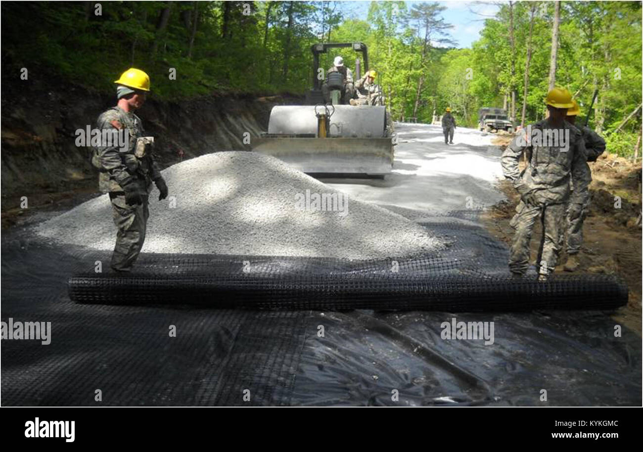 US military National Guard training and assisting in the field Stock ...
