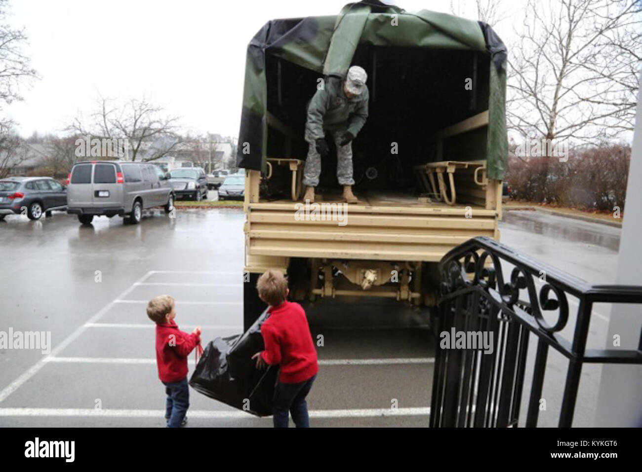 US Army National Guard carrying out various tasks including military ...