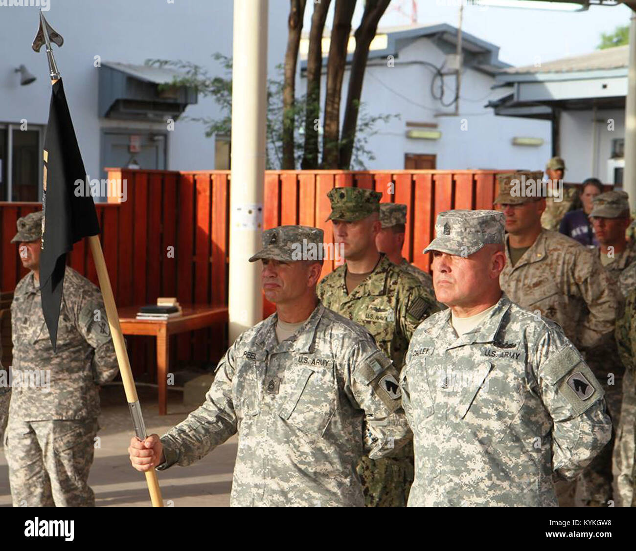 US military National Guard training and assisting in the field Stock ...