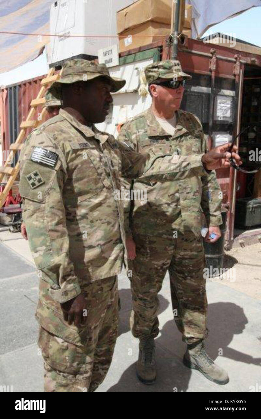 US military National Guard training and assisting in the field Stock ...
