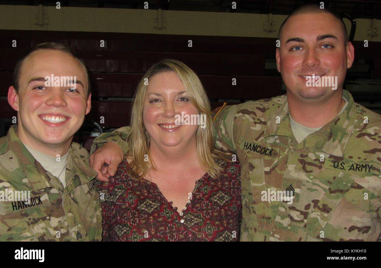 US military personnel with families Stock Photo - Alamy