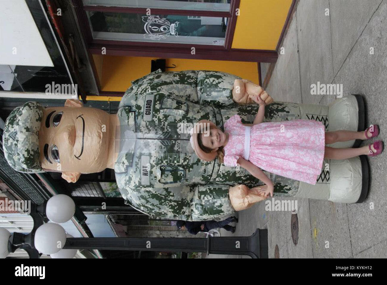 National Guard recruitment with inflatable figure Stock Photo - Alamy