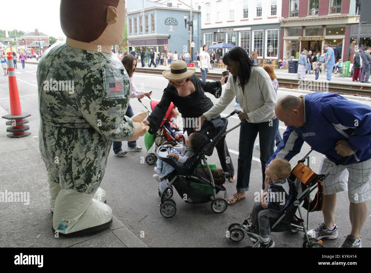National Guard recruitment with inflatable figure Stock Photo - Alamy