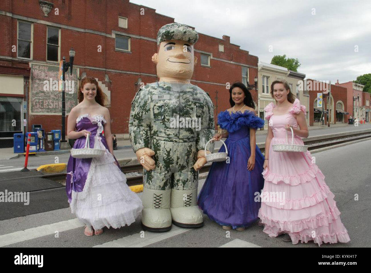 National Guard recruitment with inflatable figure Stock Photo - Alamy