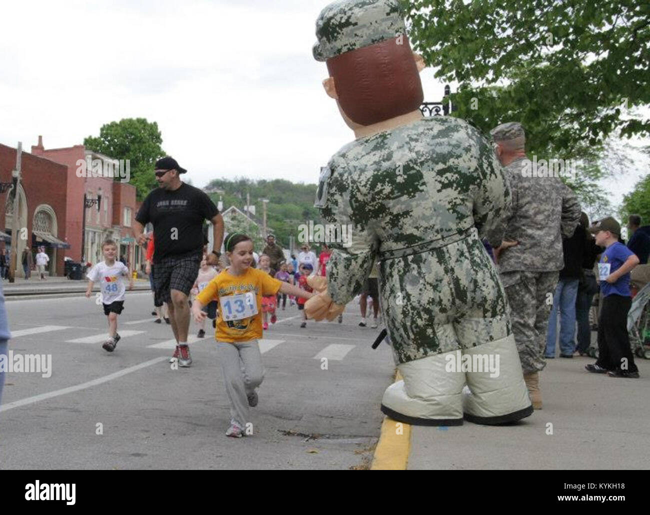 National Guard recruitment with inflatable figure Stock Photo - Alamy