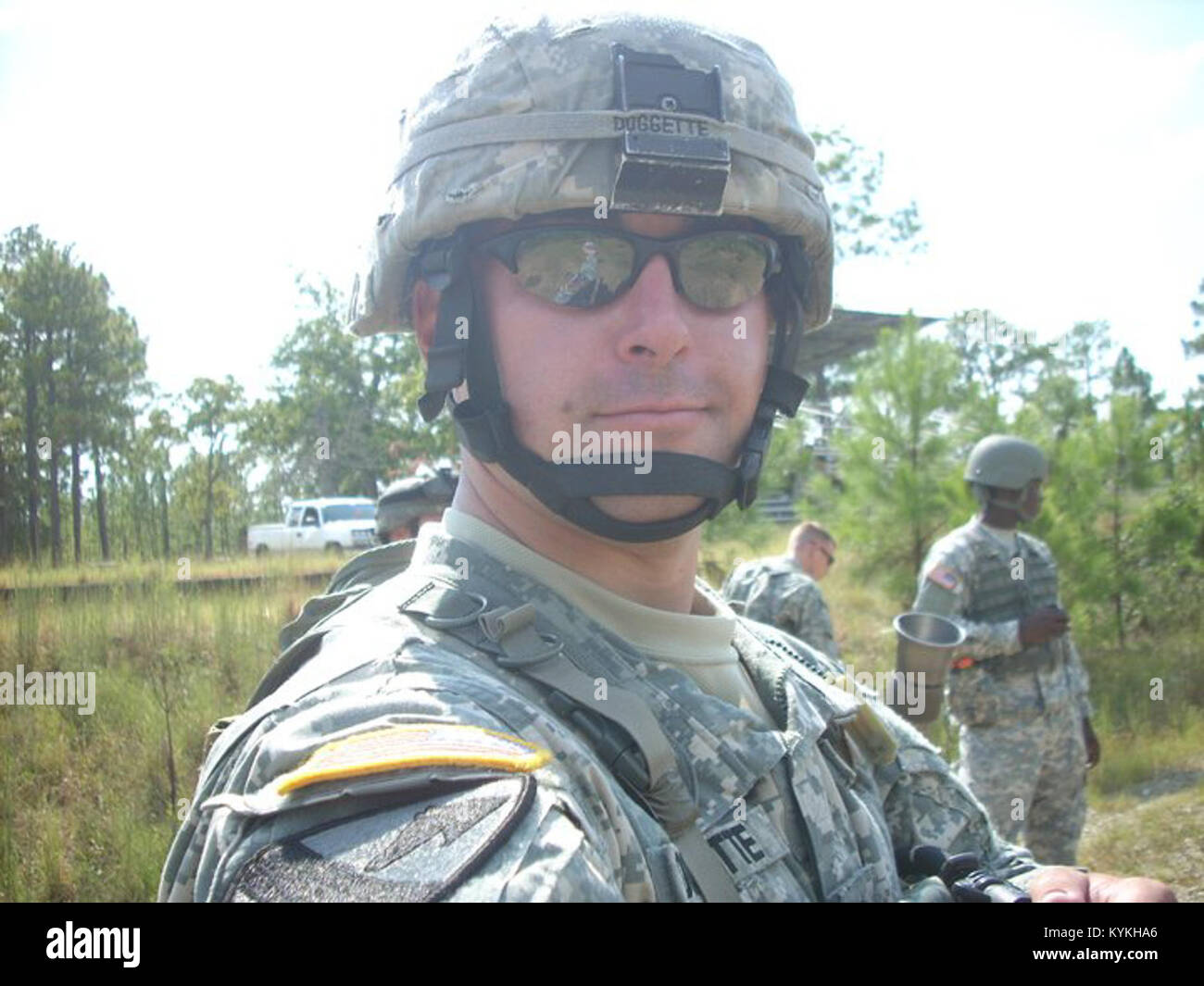 US military National Guard training and assisting in the field Stock ...