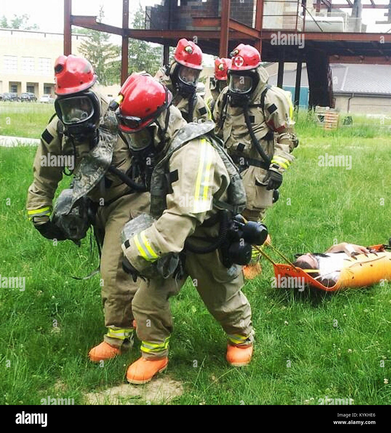 US military firefighters Stock Photo - Alamy