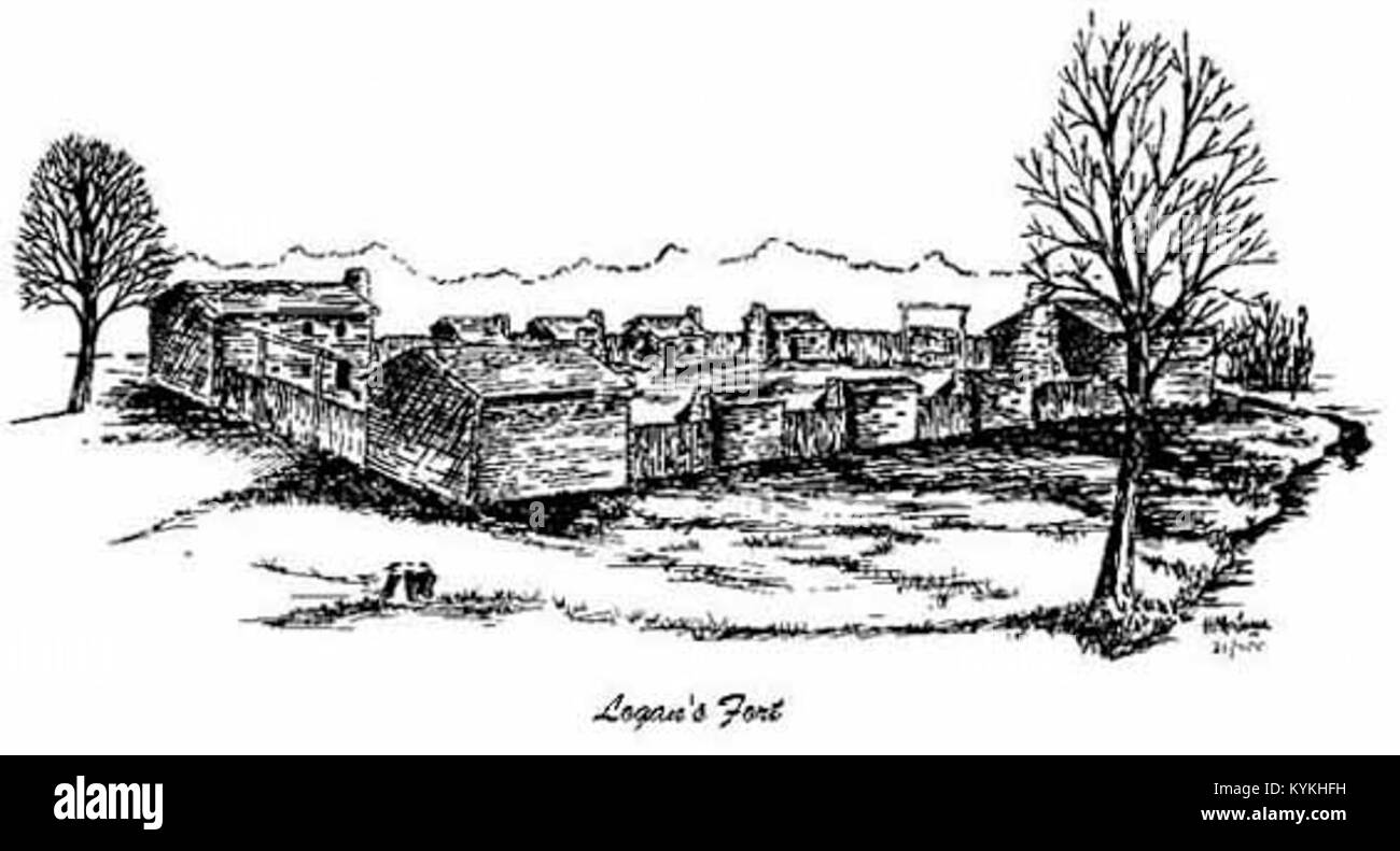 Vintage military photograph Logan's fort Stock Photo - Alamy