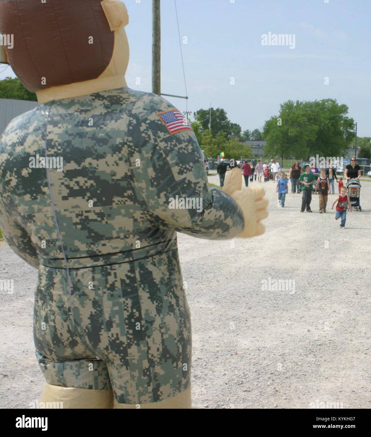 National Guard recruitment with inflatable figure Stock Photo - Alamy