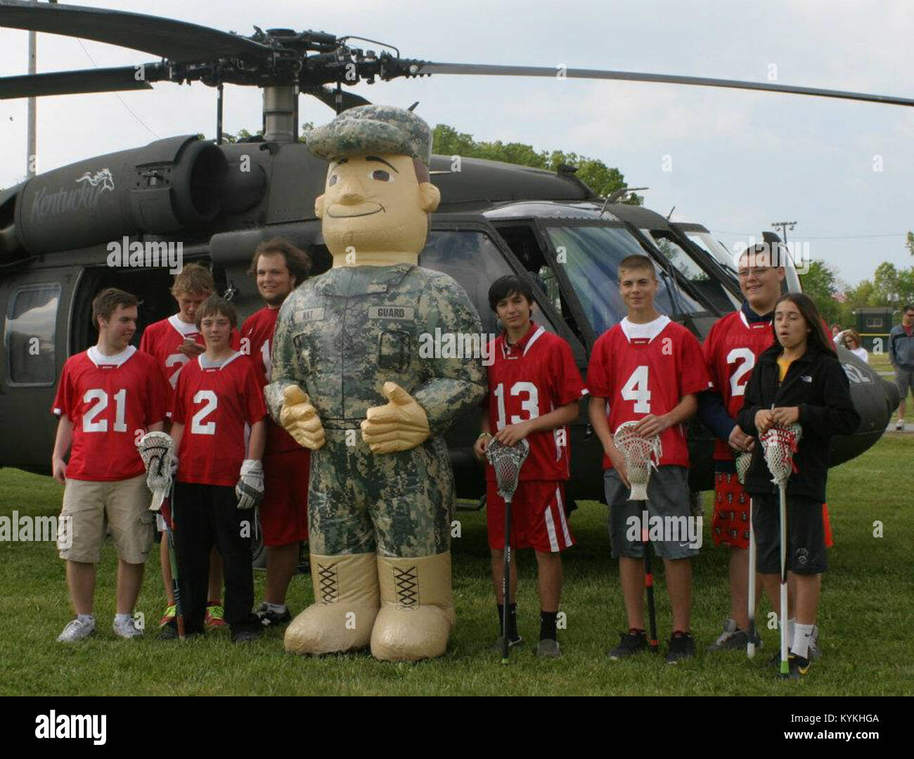 National Guard recruitment with inflatable figure Stock Photo - Alamy