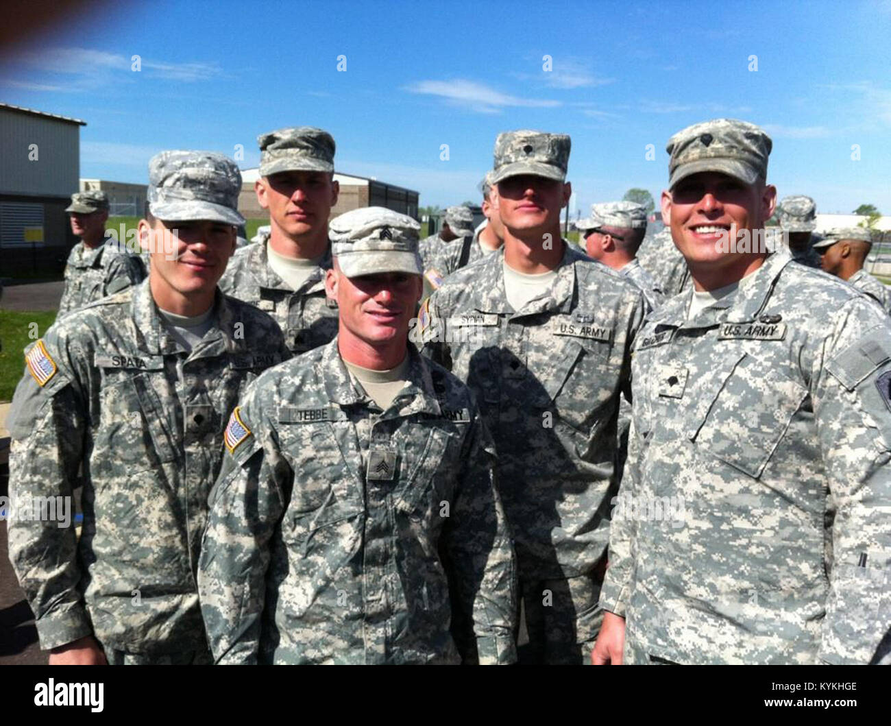 US military National Guard training and assisting in the field Stock ...