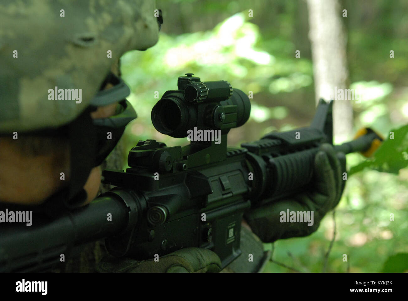 Soldiers of the 1st Battalion, 149th Infantry participate in battle ...