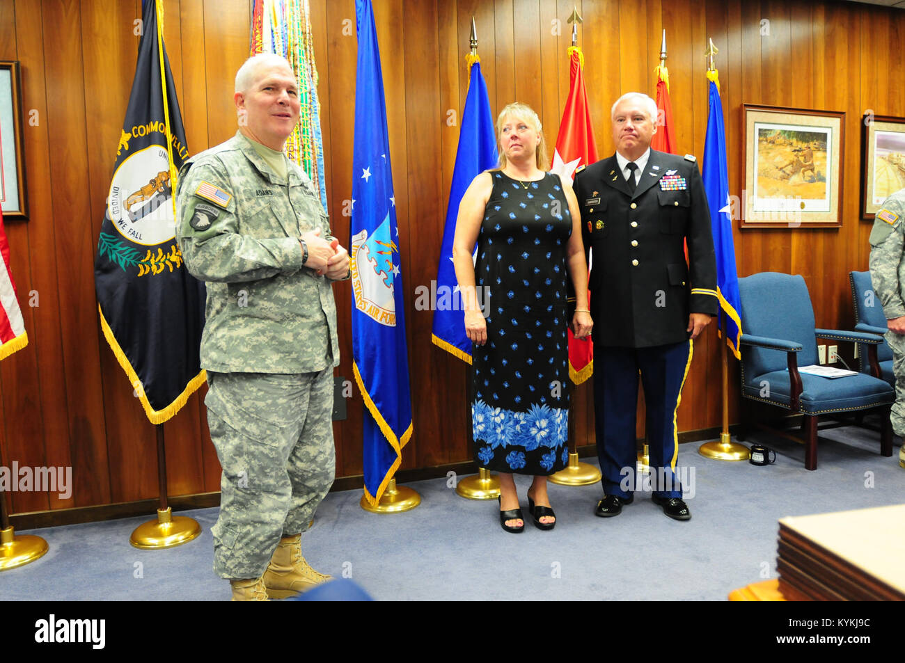 Col. Martin Carpenter and his wife, Shannon are honored during a ...