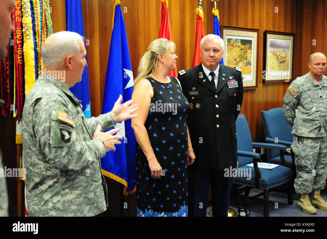 Col. Martin Carpenter and his wife, Shannon are honored during a ...