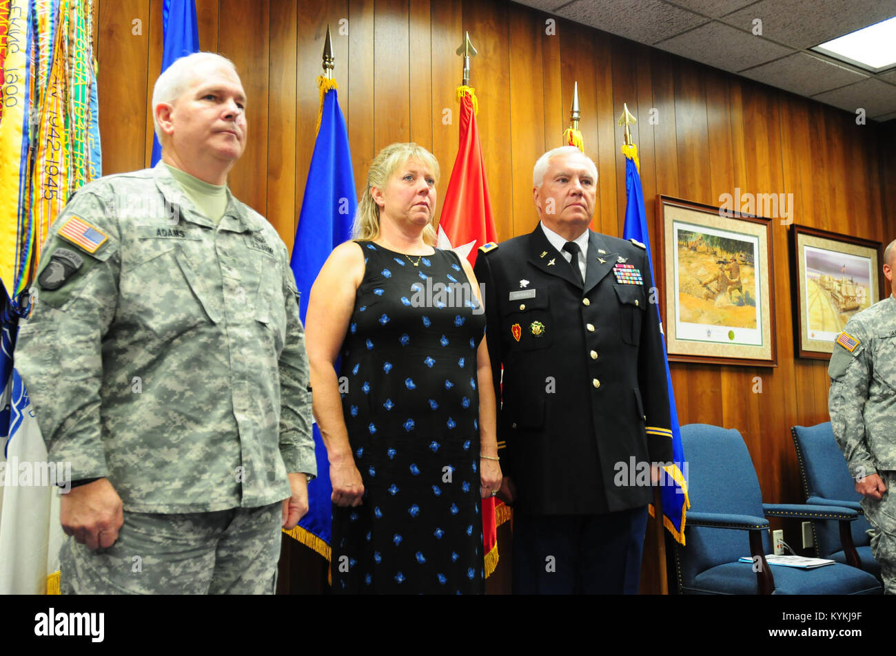 Col. Martin Carpenter and his wife, Shannon are honored during a ...