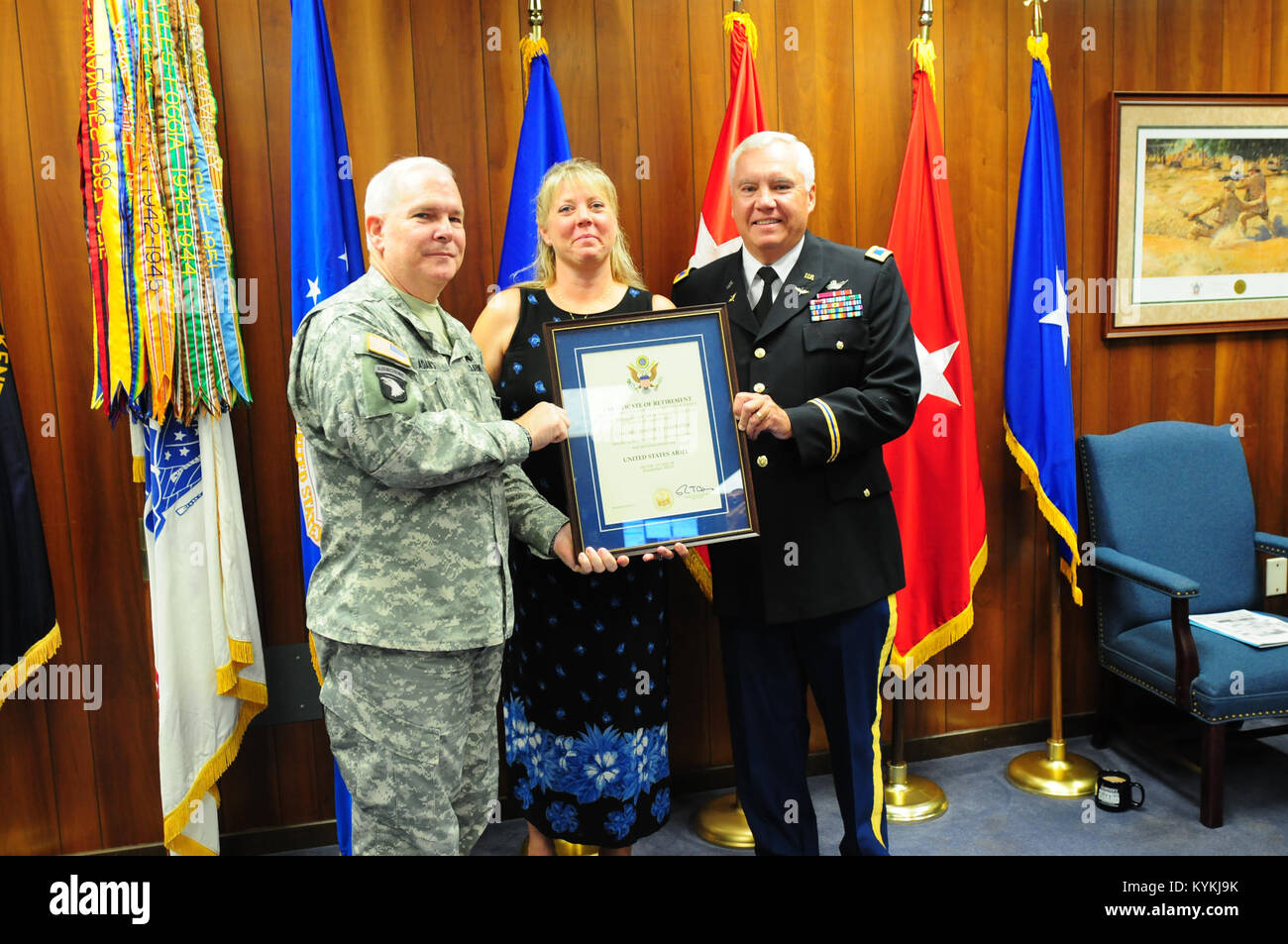 Col. Martin Carpenter and his wife, Shannon are honored during a ...