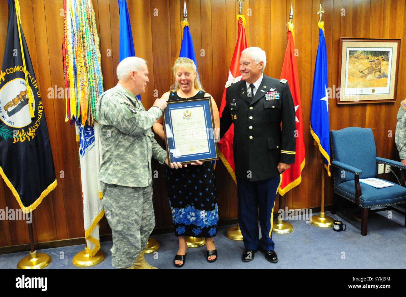 Col. Martin Carpenter and his wife, Shannon are honored during a ...