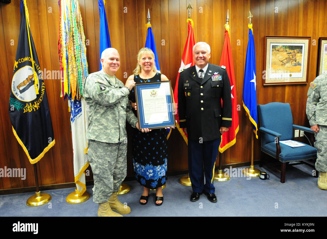 Col. Martin Carpenter and his wife, Shannon are honored during a ...
