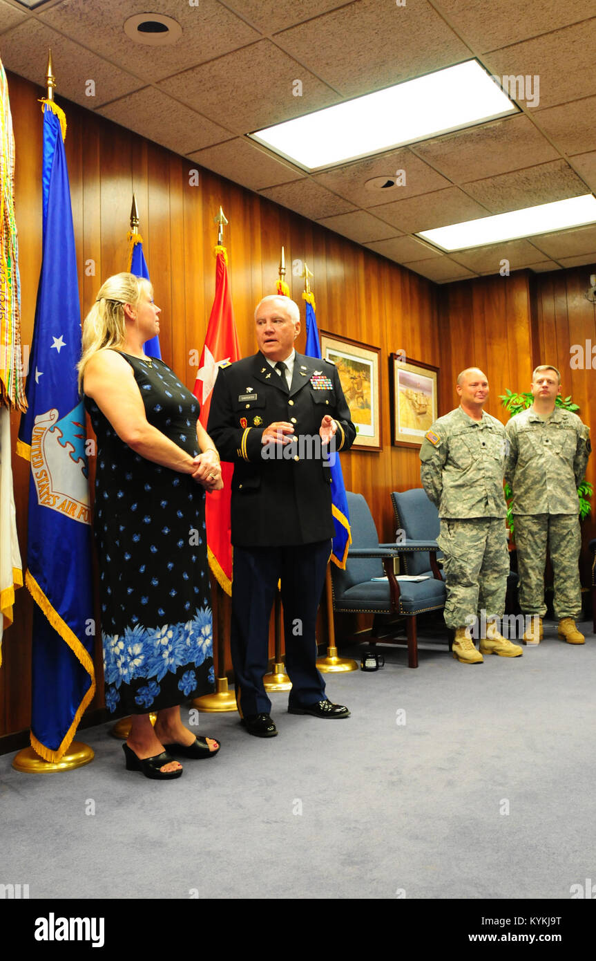 Col. Martin Carpenter and his wife, Shannon are honored during a ...