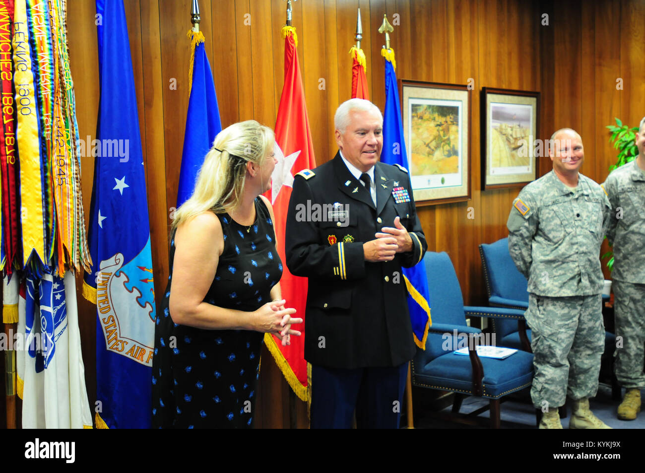 Col. Martin Carpenter and his wife, Shannon are honored during a ...