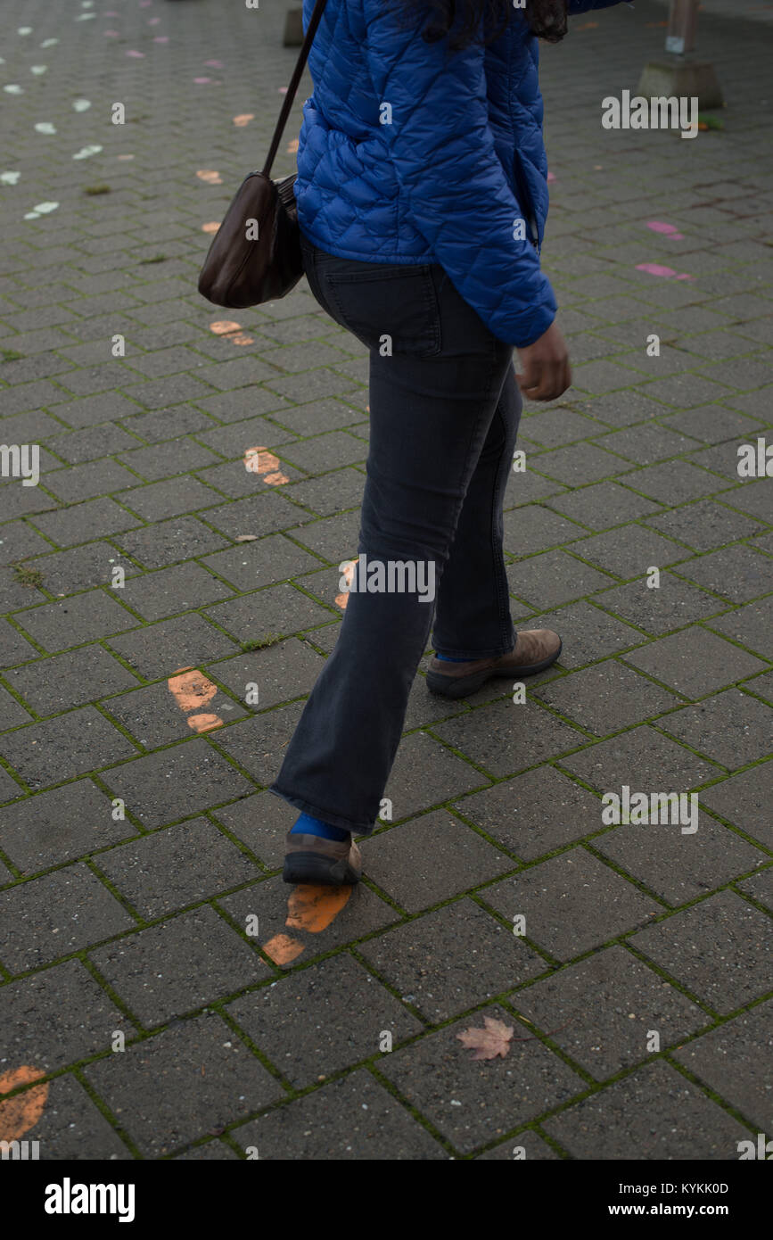 Walking In Other People Footsteps Stock Photo - Alamy