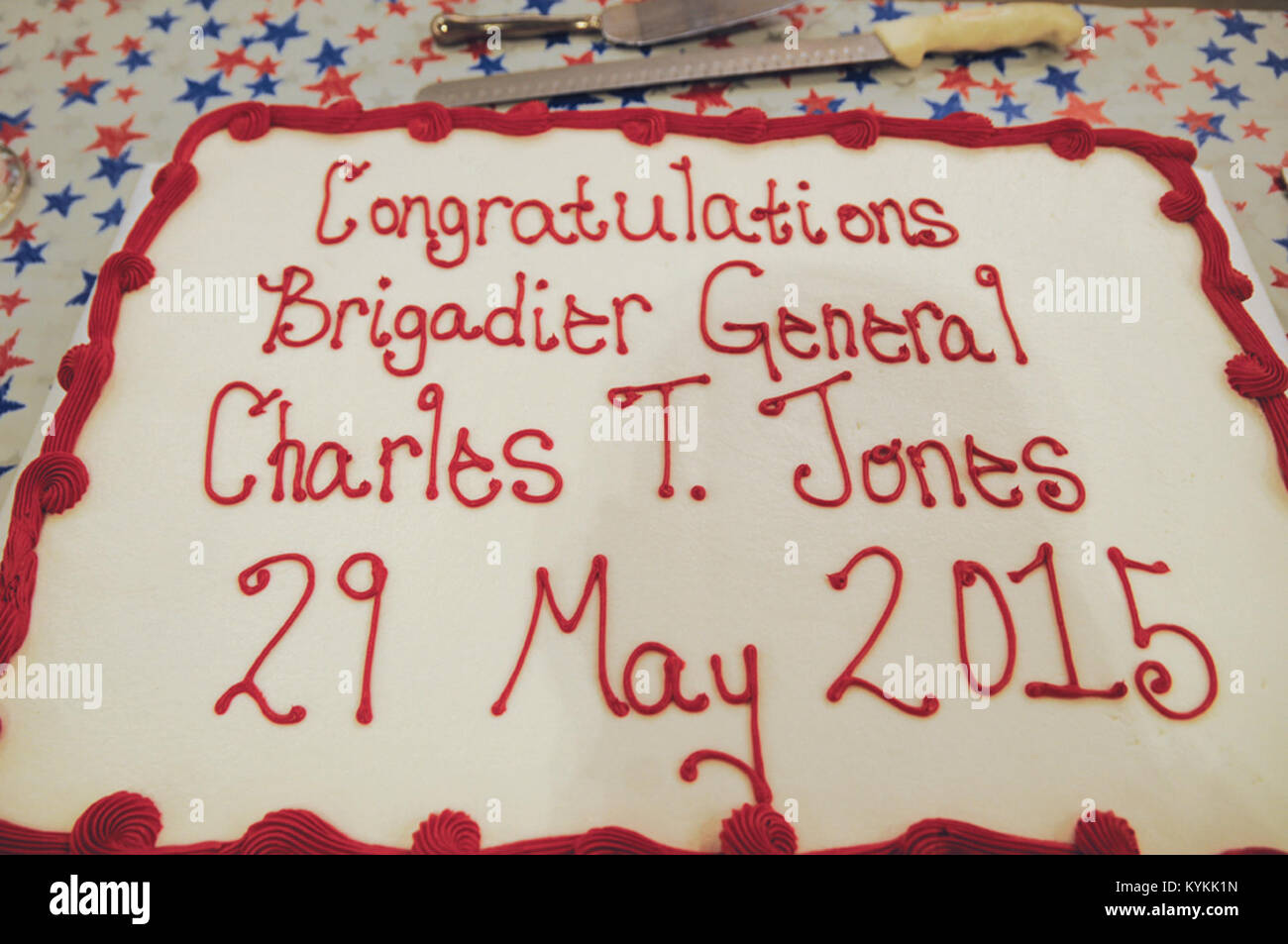 A cake to commemorate newly-promoted Brig. Gen. Charles T. Jones ...