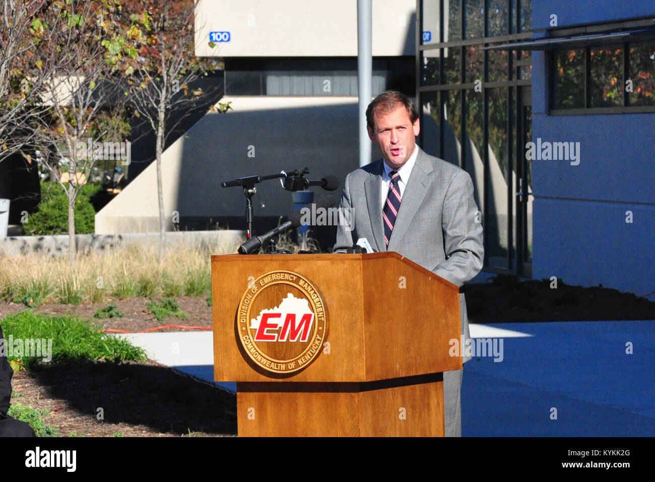 Kentucky Congressman Andy Barr speaks during the ribbon cutting for the ...