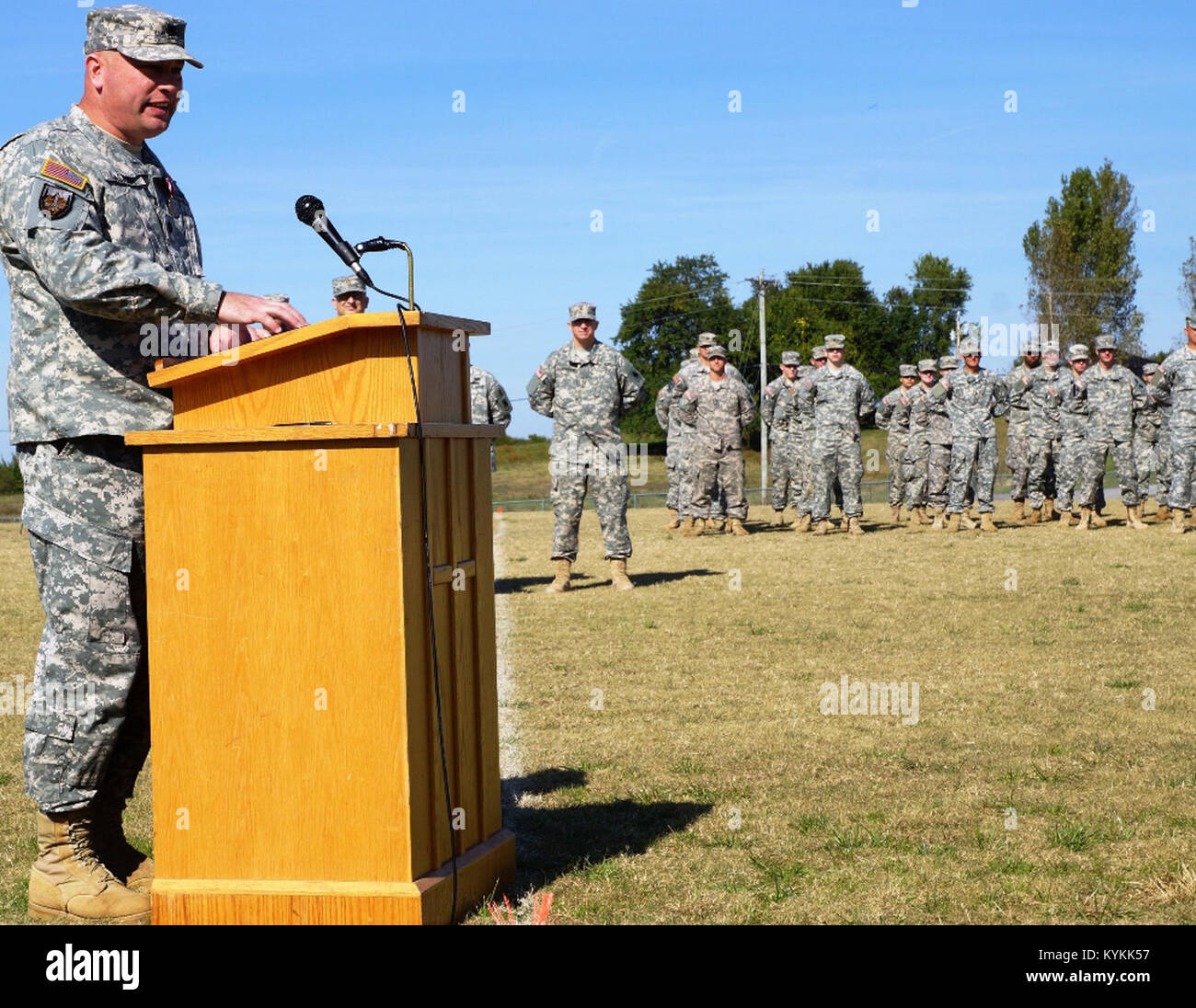 Lt. Col. Jeff Casada (pictured far left) of London, Ky. bids farewell ...